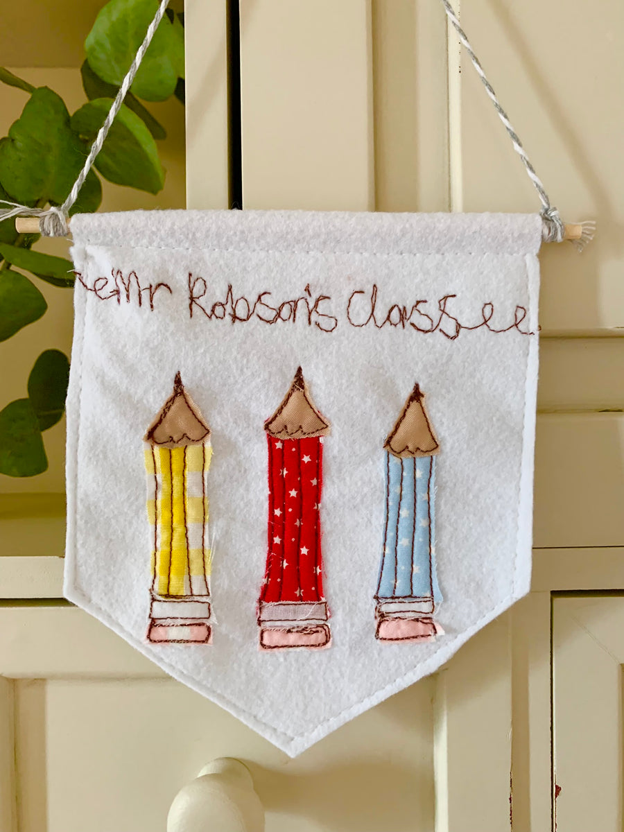 Pencil Teacher Banner – Katy Kirkham Designs