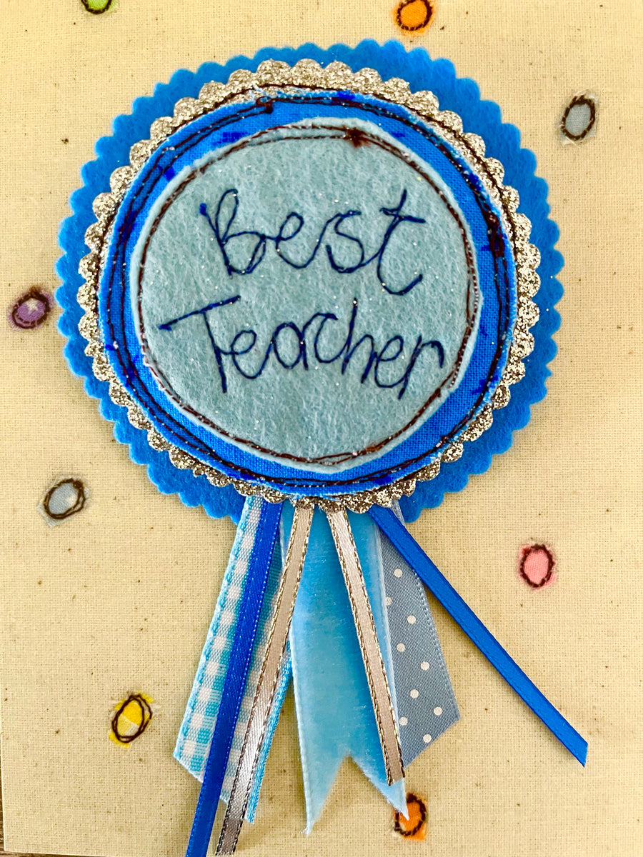 Best Teacher Badge – Katy Kirkham Designs