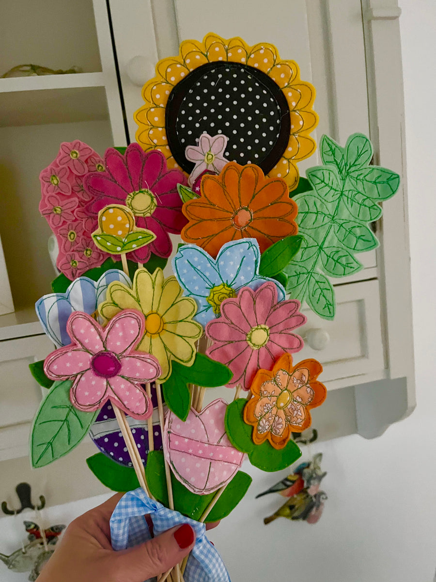 Bunch of Bright Coloured Flowers – Katy Kirkham Designs